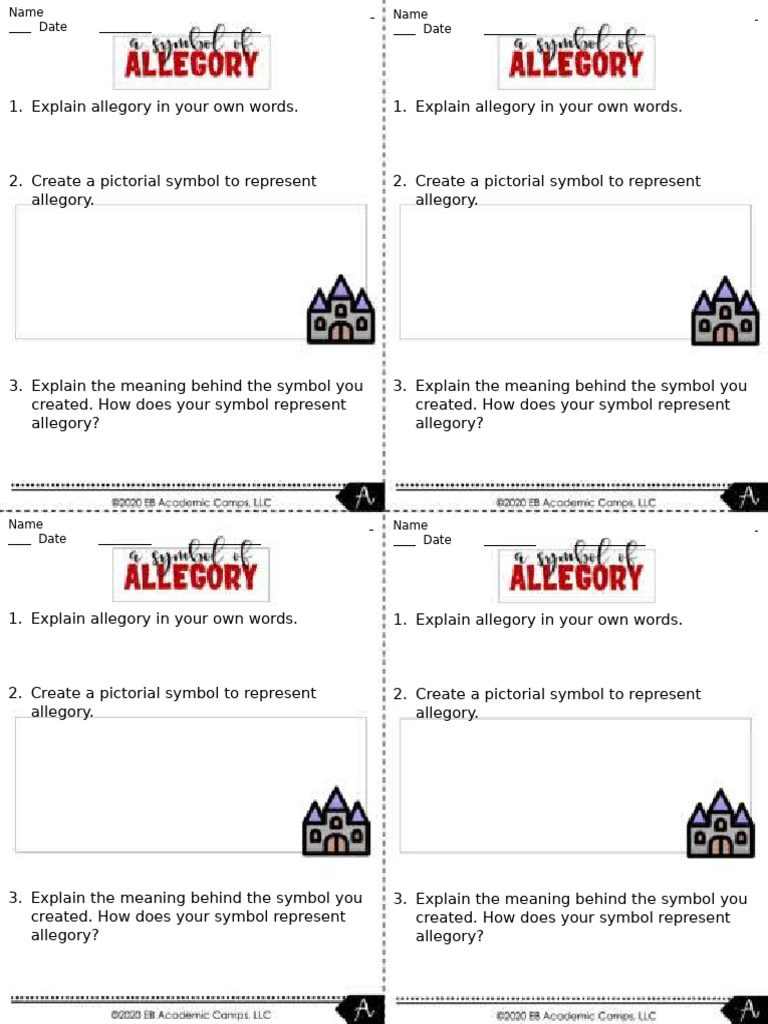 3b Allegory Symbol Activity Editable | PDF