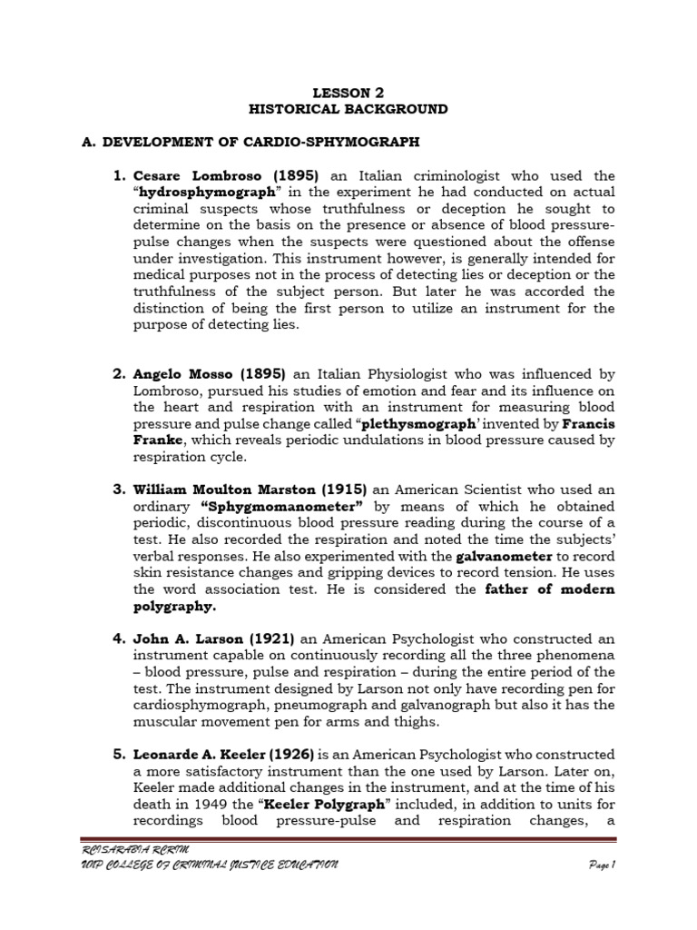 LESSON-2 | PDF | Polygraph
