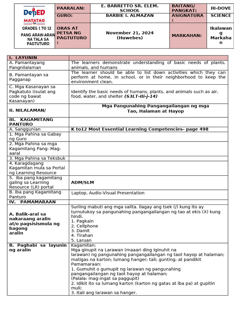 Science Week7 Day | PDF