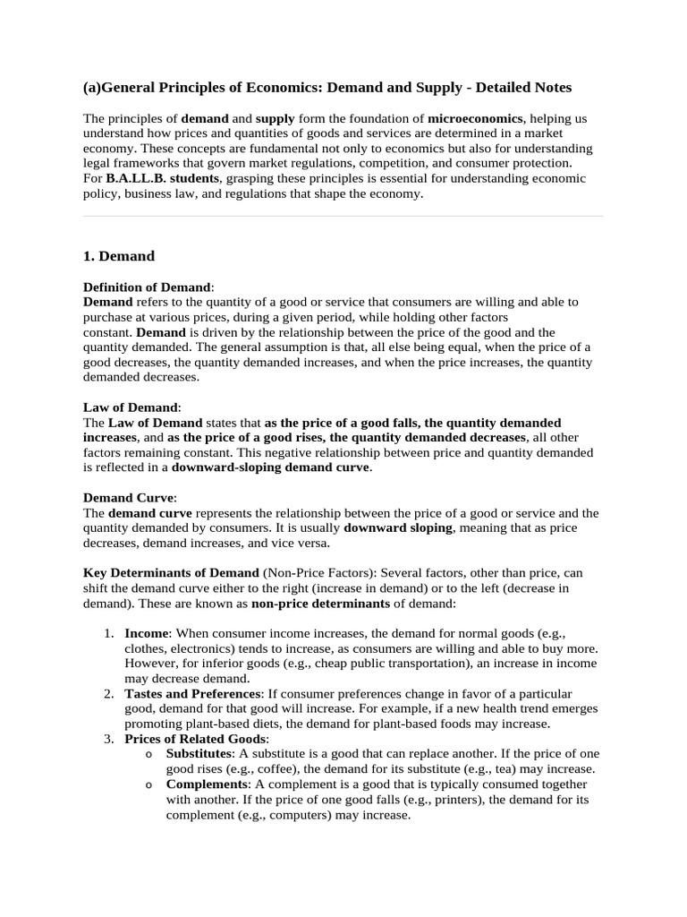 General Principles of Economics | PDF | Demand | Price Elasticity Of Demand