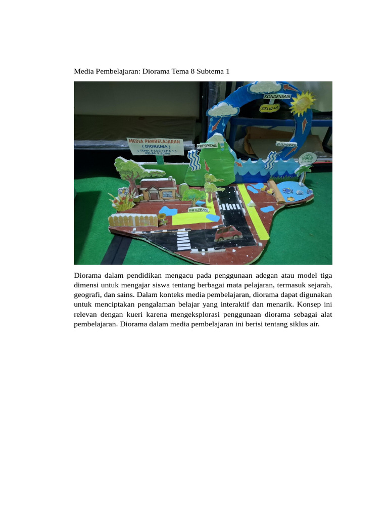 Diorama Tema 8 Subtema 1 | PDF