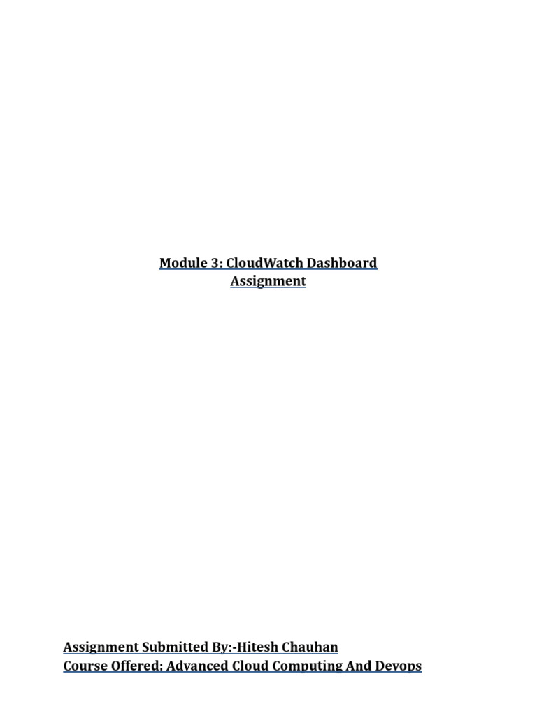 CloudWatch Dashboard | PDF