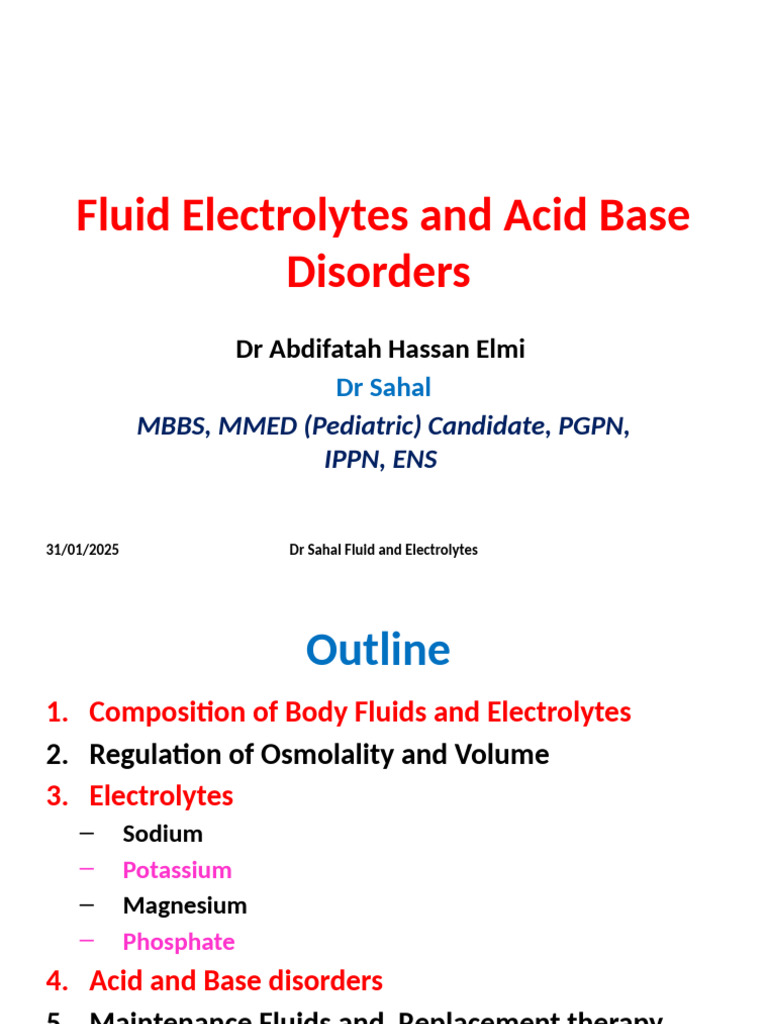 Fluid Electrolytes and Acid Base Disorders-1 | PDF | Medical ...