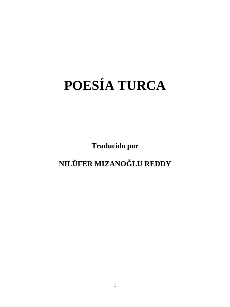 Poemas turcos traducidos al inglés | PDF | pavo | Amor