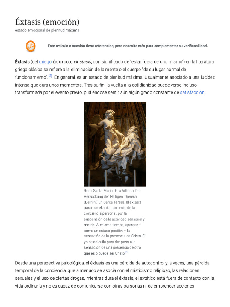 Éxtasis: Significado y Experiencia Emocional | PDF | Conceptos ...