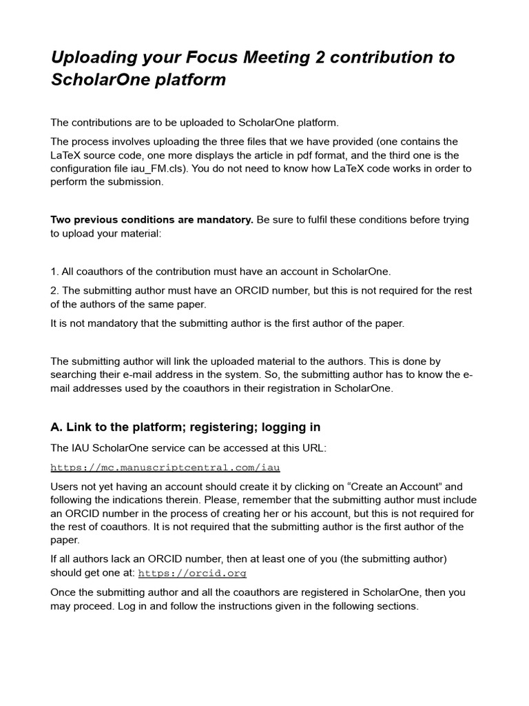 scholarone_instructions | PDF | Computing | Software