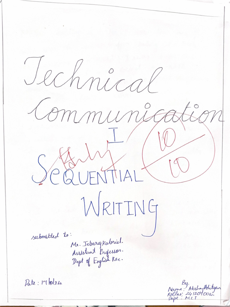 Technical Communication Assignment 1 | PDF