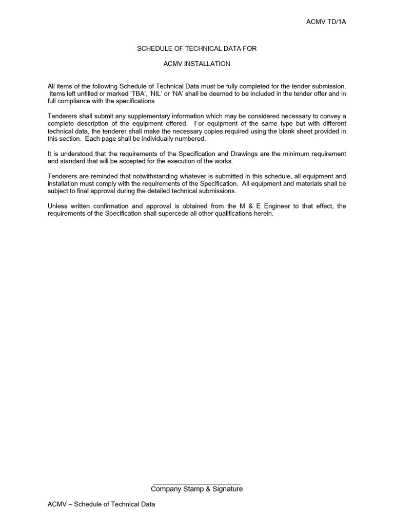 ACMV - Technical Data - Rev01 | PDF | Thermal Insulation | Mechanical ...