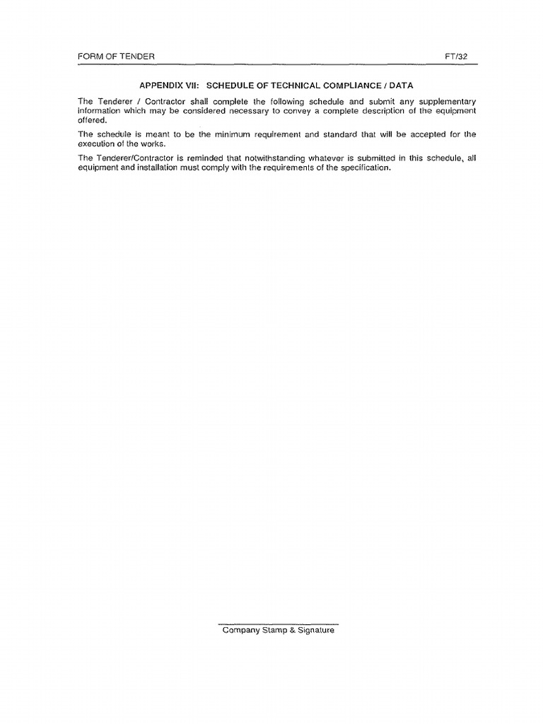 Appendix VII - Schedule of Technical Data | PDF | Materials | Building ...