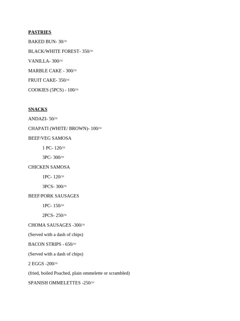 Menu List | PDF | Lamb And Mutton | Steak