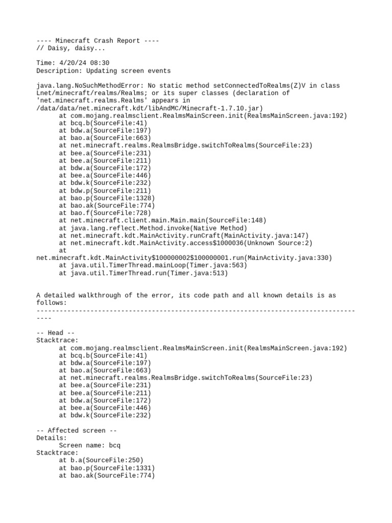 Crash 2024 04 20 083038 Client Pdf Java Programming Language Computer Programming