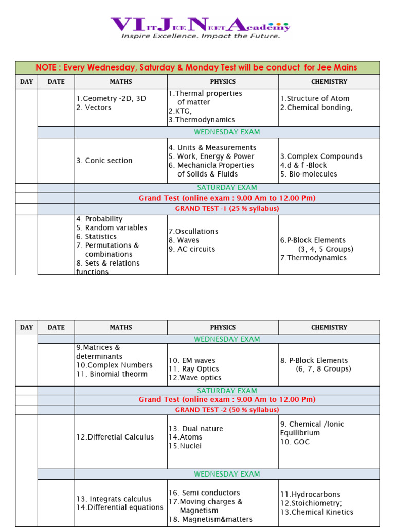 18 - 12 - 24 - SR - Revision - Test Schedule-2024 - 241212 - 125501 ...