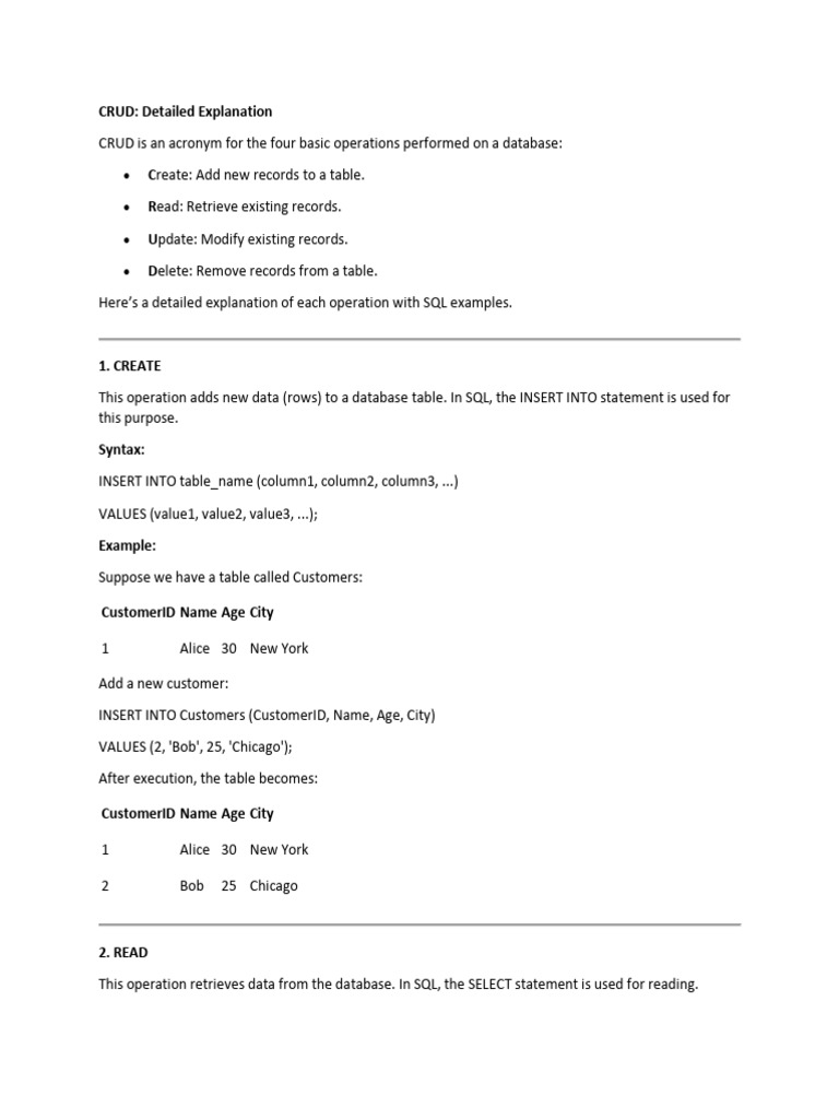 CRUD | PDF | Data Management | Computer Programming