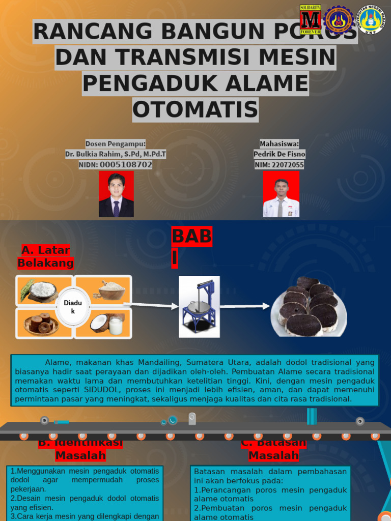 Rancang Bangun Poros Dan Transmisi Pedrik D.F | PDF