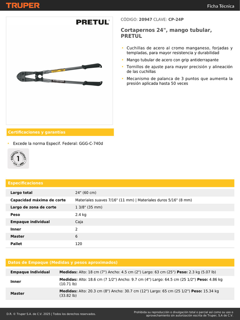 Cizalla Manual 24 | PDF