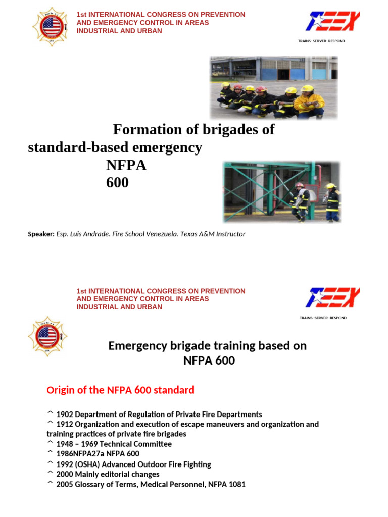Emergency Brigade Training NFPA 600 | PDF | Firefighter | Emergency