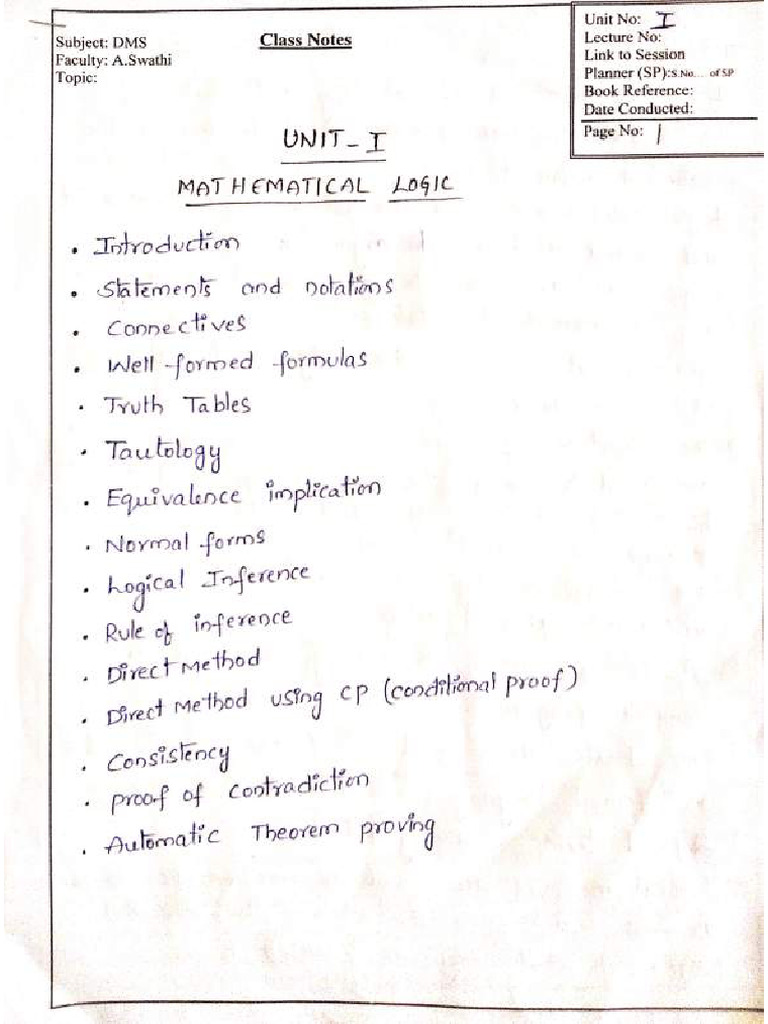 DM UNIT 01 PART-01 (1) | PDF