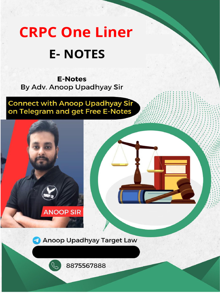 CRPC One Liner E-Notes by Anoop Sir | PDF