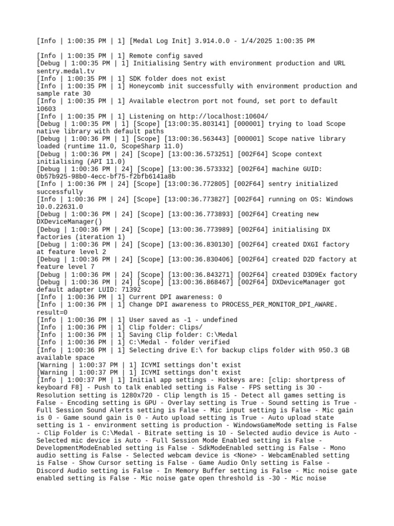 Medal Log 20250104 | PDF | File System | Keyboard Shortcut