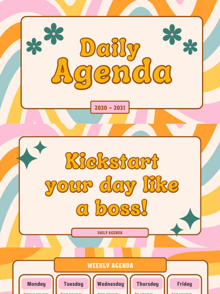 Orange Groovy Retro Daily Agenda Presentation - 20250131 - 114121 ...