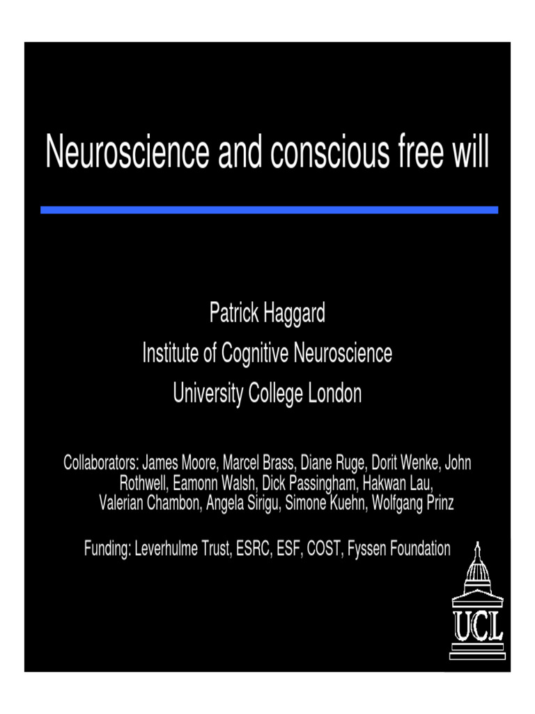 Neuroscience of Free Will | PDF | Consciousness | Free Will
