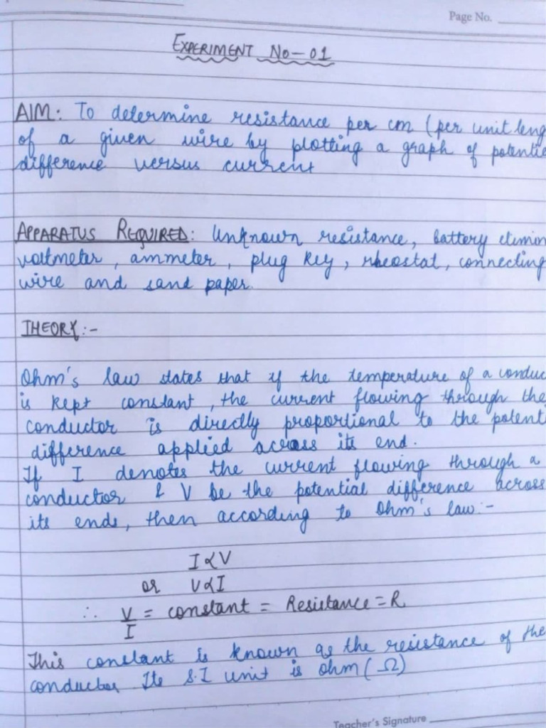 Physics Practical 1 | PDF