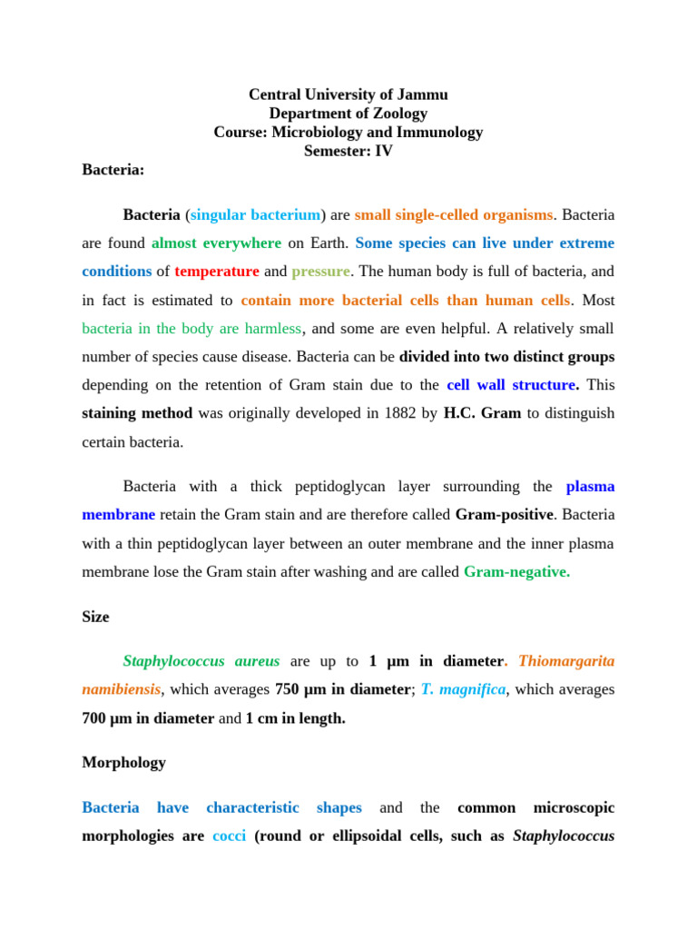 Bacteria Pdf Bacteria Cell Biology