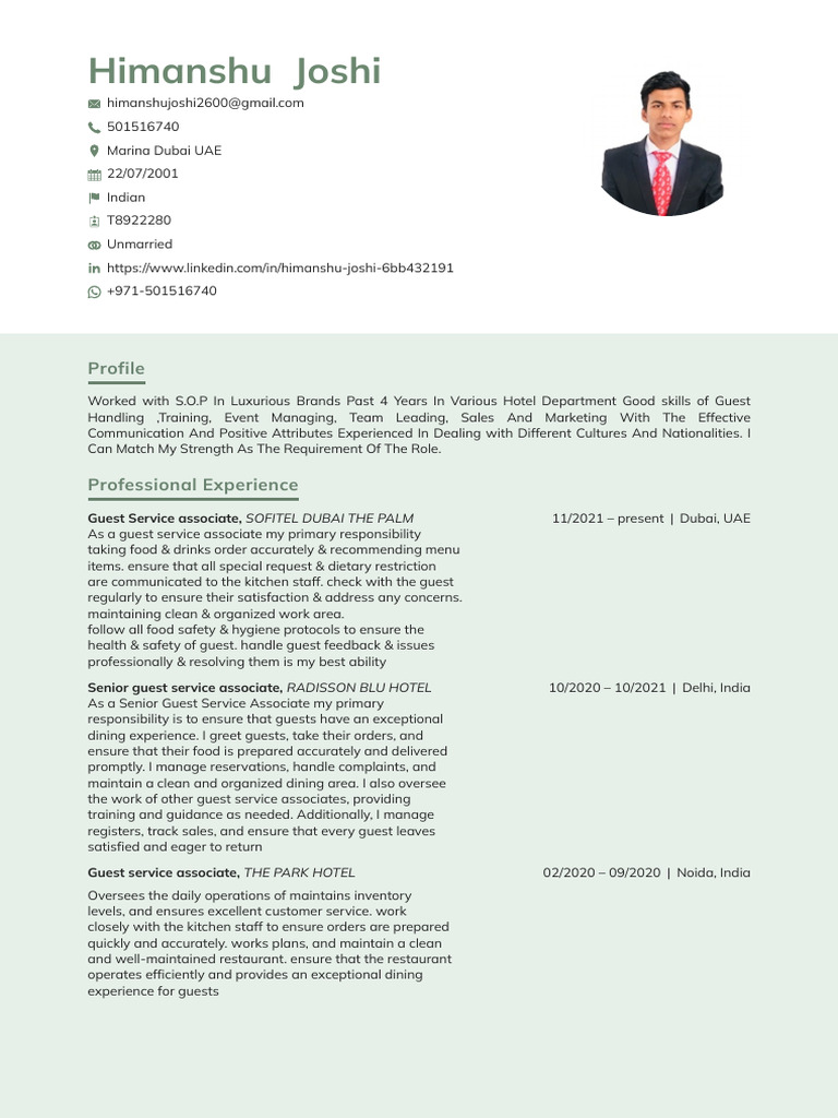Himanshu Joshi FlowCV Resume 20240323 4 | PDF | Restaurants | Point Of Sale