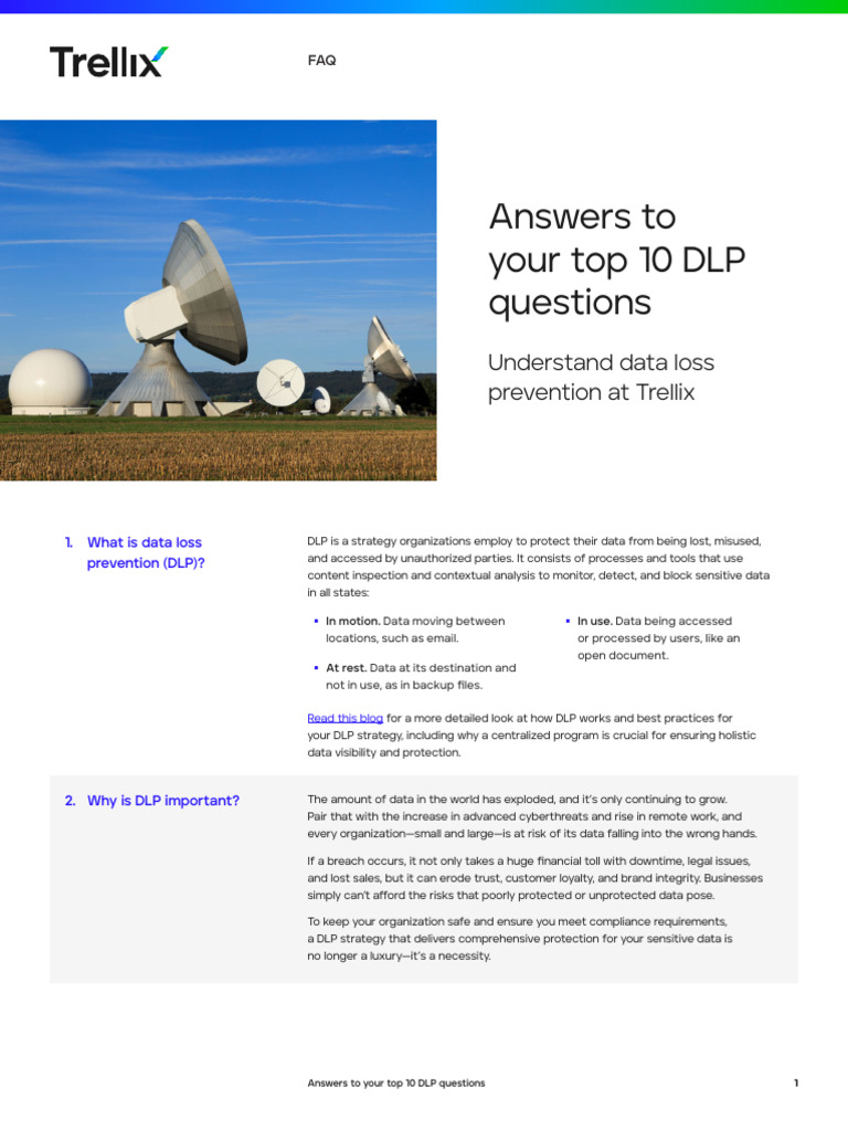 Trellix Data Loss Prevention Faq SC | PDF | Information Technology Management | Information ...