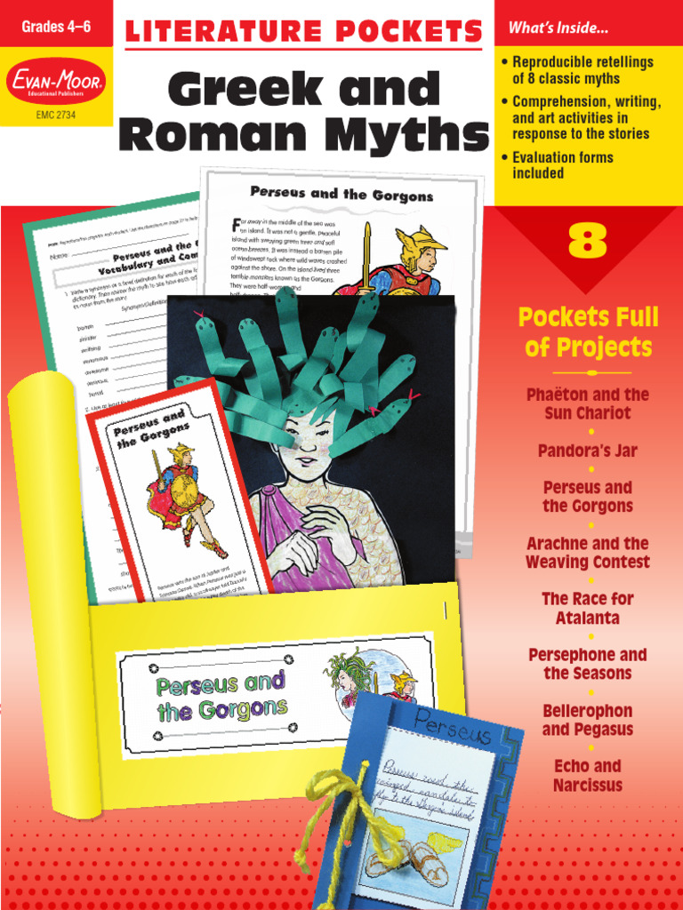 Literature Pockets - Greek & Roman Myths, Grades 4-6 - Teacher ...