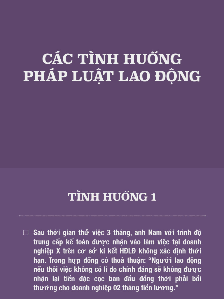 Tinh Huong LLD | PDF