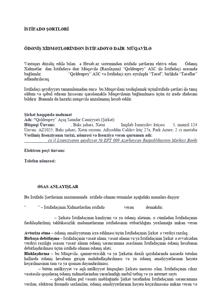 He Saba Z Terms and Conditions Az | PDF