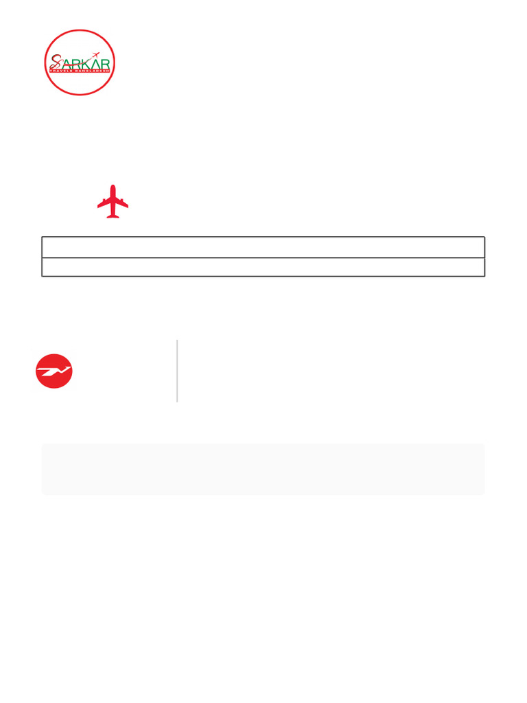 Air Ticket Format | PDF | Aviation | Airlines