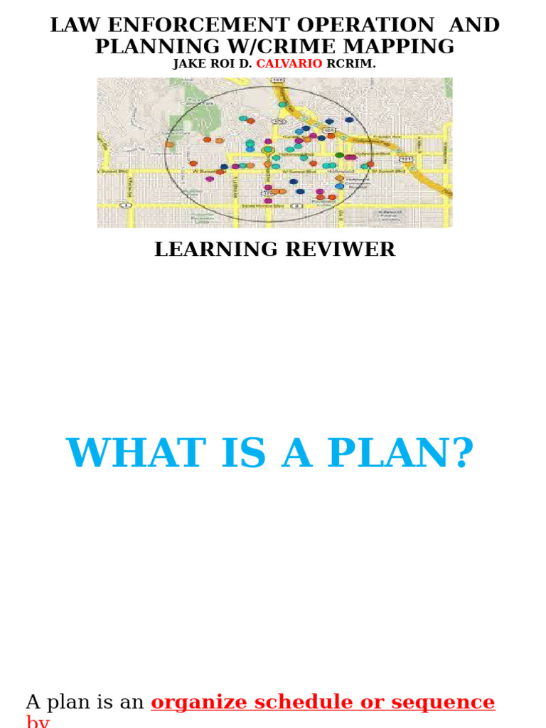 Police Operational Planning Guide | PDF | Search Warrant | Police