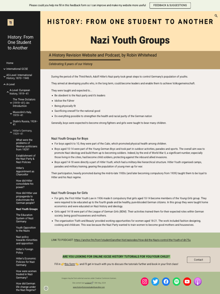 Nazi Youth Organizations Explained | PDF | Nazi Germany | Nazi Party