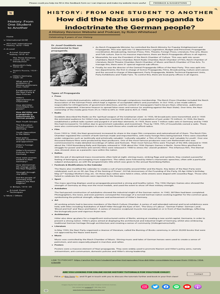 History From One Student To Another - How Did Hitler Use Propaganda To ...