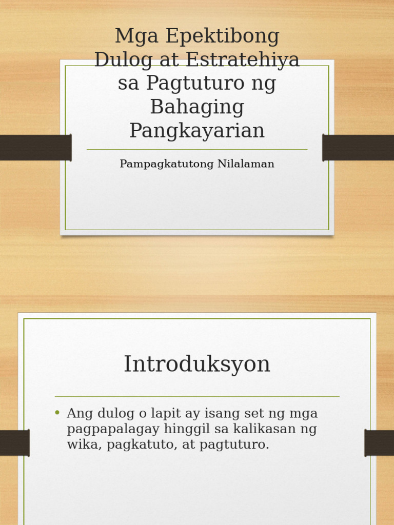Mga Epektibong Dulog at Estratehiya Presentation | PDF