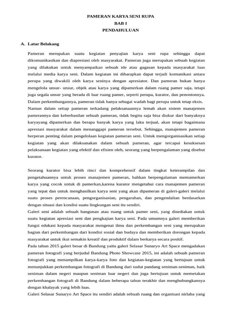Pameran Seni Rupa Kelas X-C | PDF