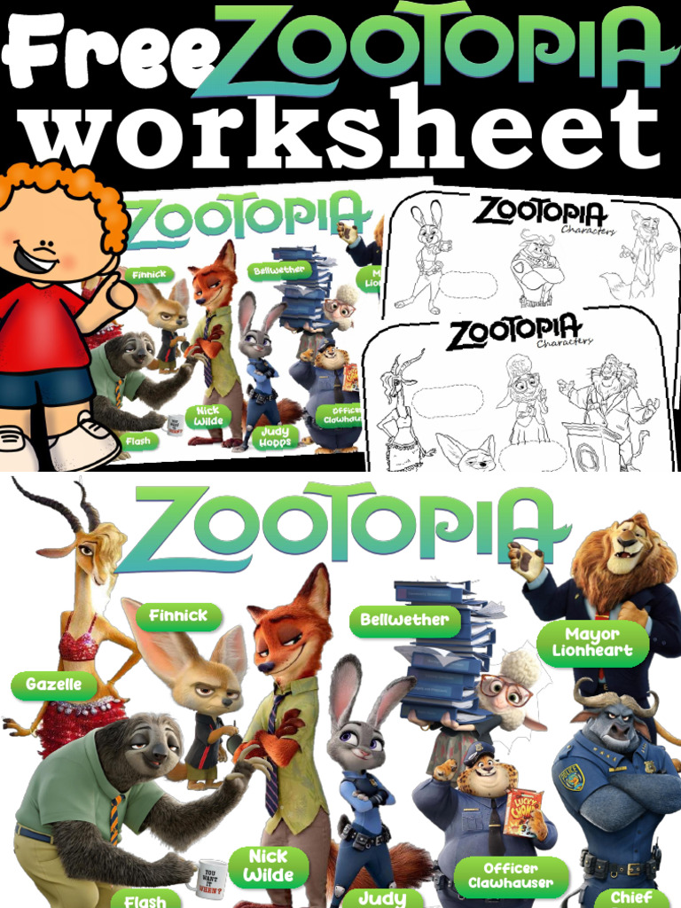 Zootopia Character Worksheet | PDF