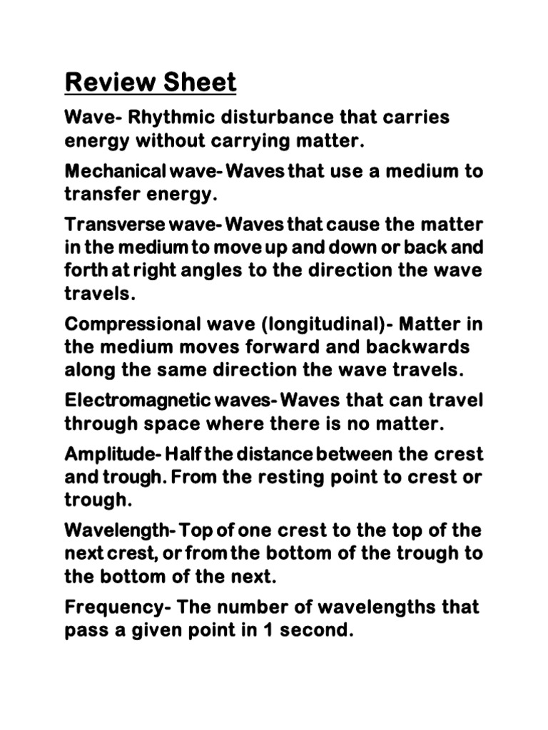 Understanding Wave Types and Properties | PDF
