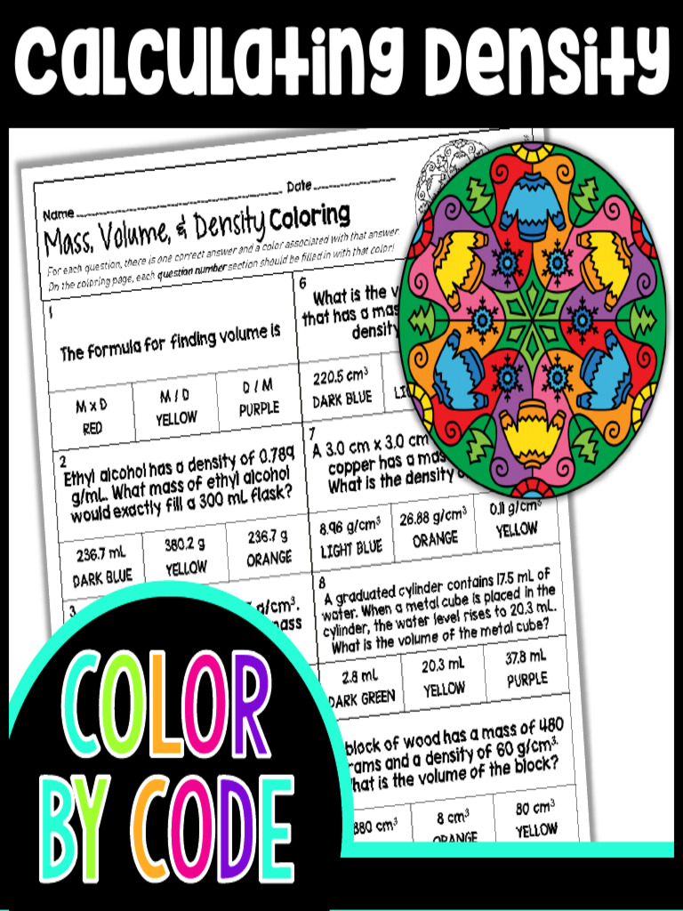 CalculatingDensityWinterColorByNumberScienceColorByNumber 1 | PDF