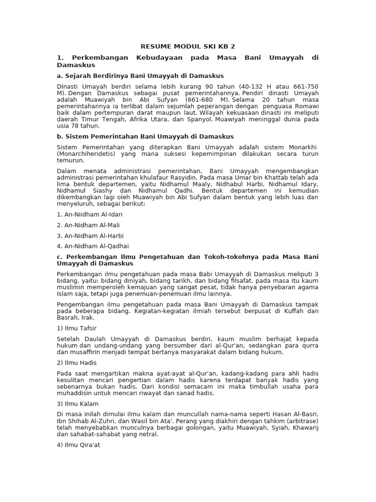 Resume Modul Ski KB 2 | PDF