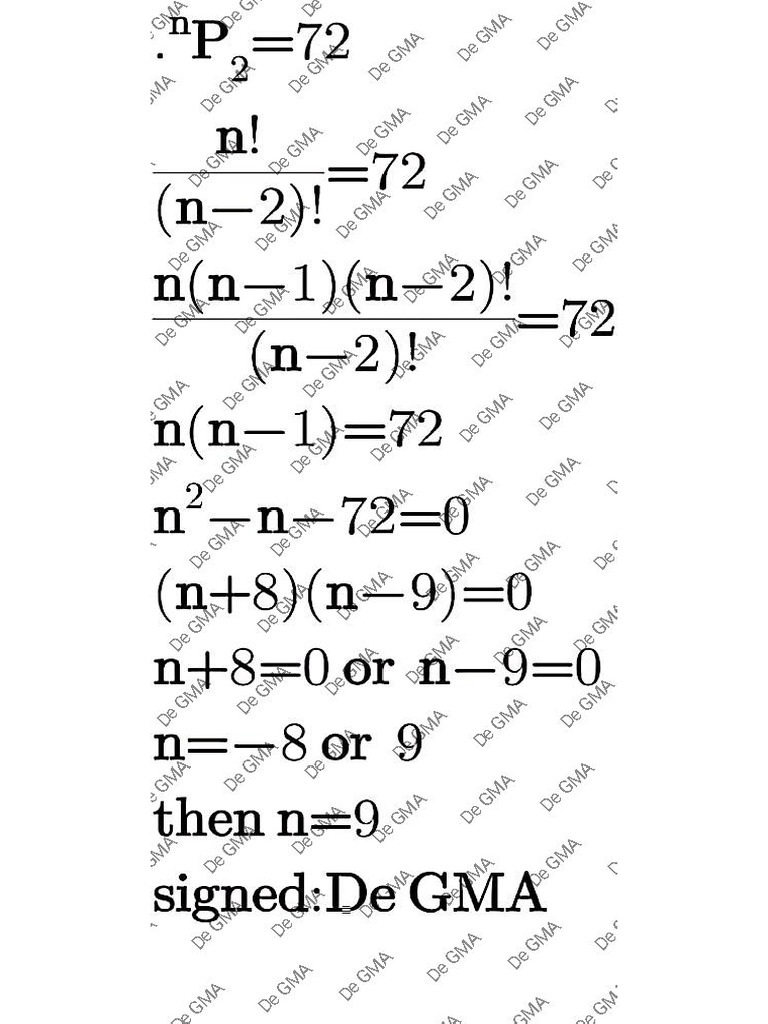 GMA permutation solution | PDF