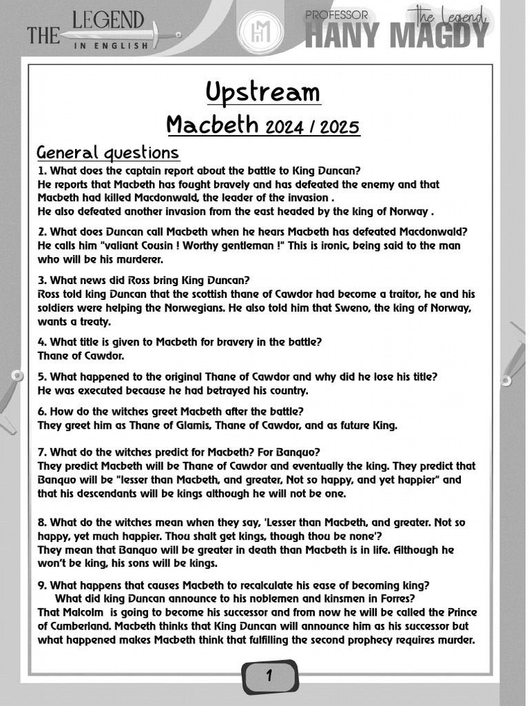 Macbeth 2025 | PDF | Macbeth | Shakespearean Tragedies