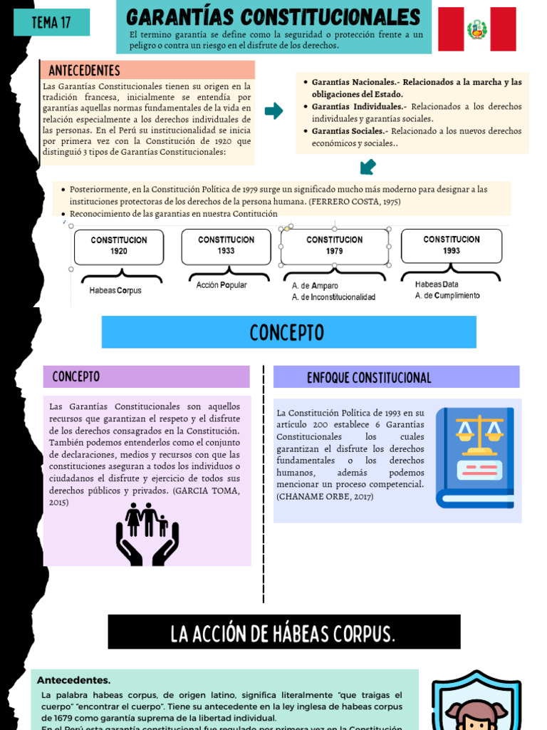Tema 17 Garantías Constitucionales Pdf Habeas Corpus Derecho