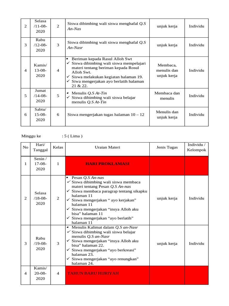 Jadwal bimbingan | PDF
