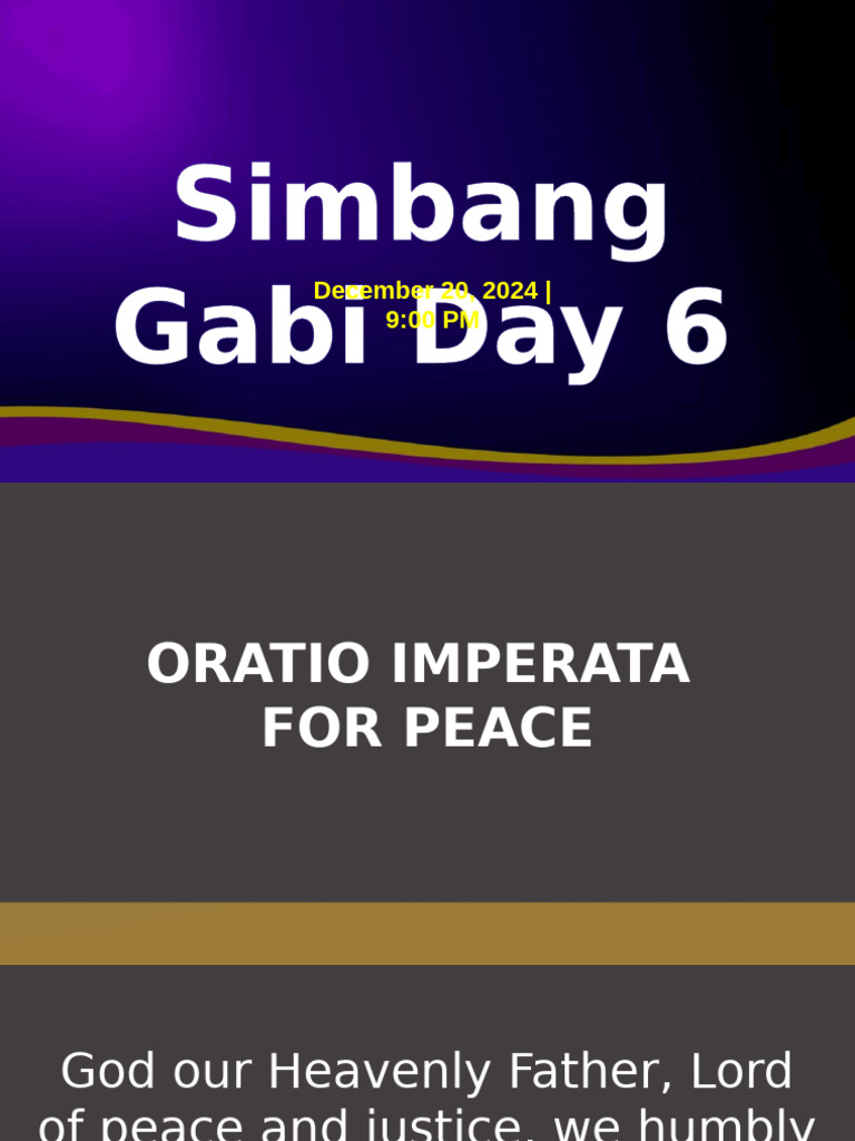 Dec 20-6th Day-Simbang Gabi-Sta - Cruz | PDF | God The Father | Glory (Religion)