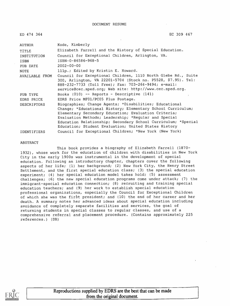 Elizabeth Farrell | PDF