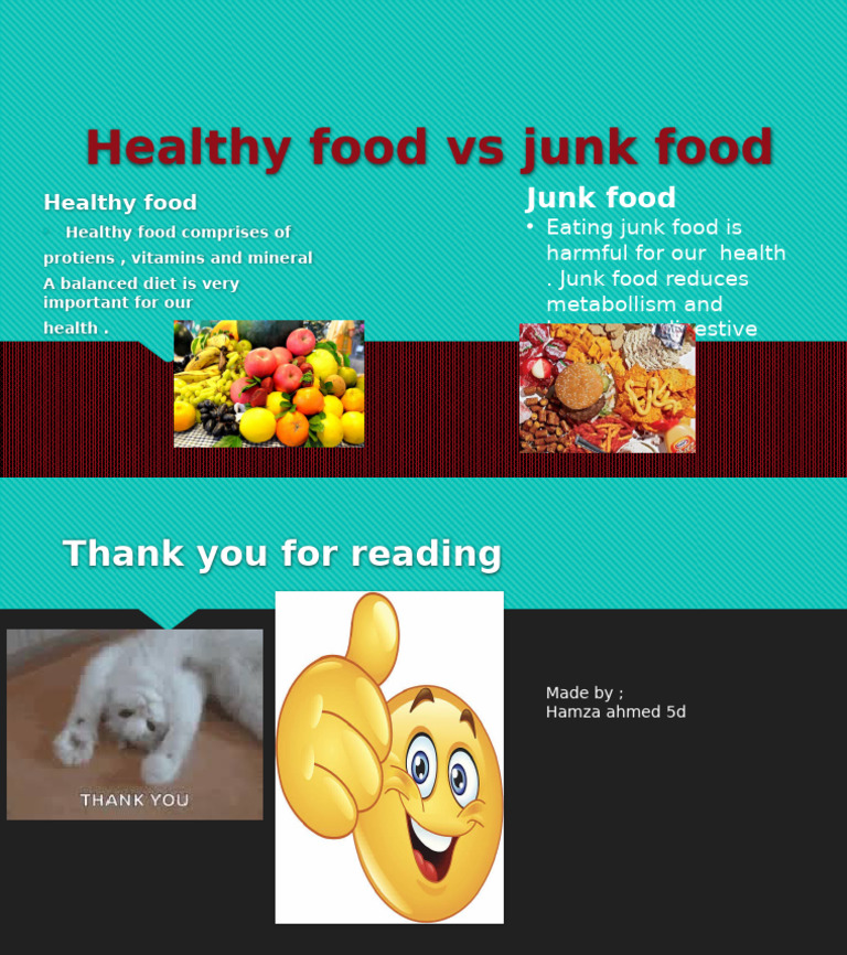 Healthy vs Junk Food: Key Differences | PDF