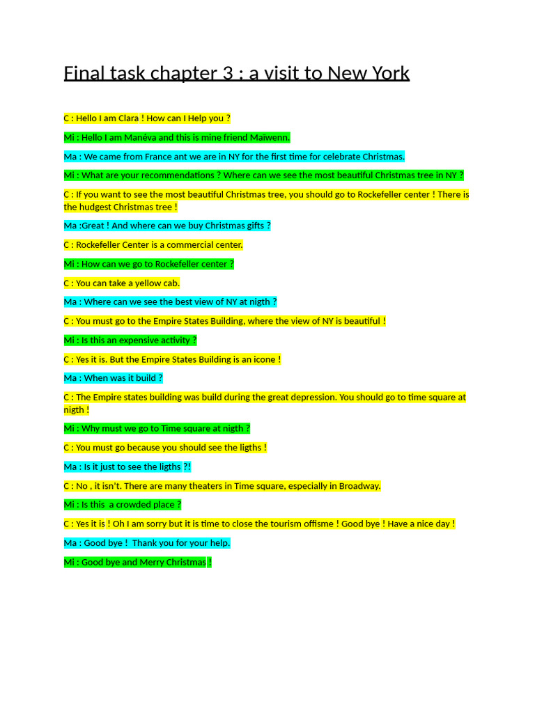 Final task chapter 3 | PDF